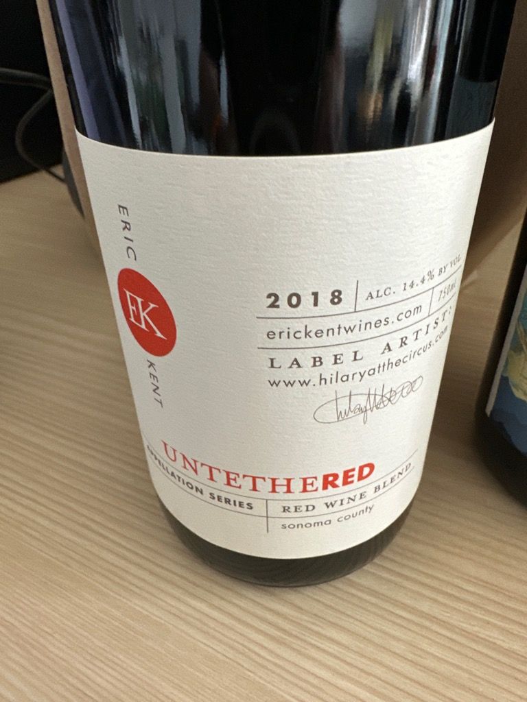 2018 Eric Kent Wine Cellars Untethered, USA, California - CellarTracker