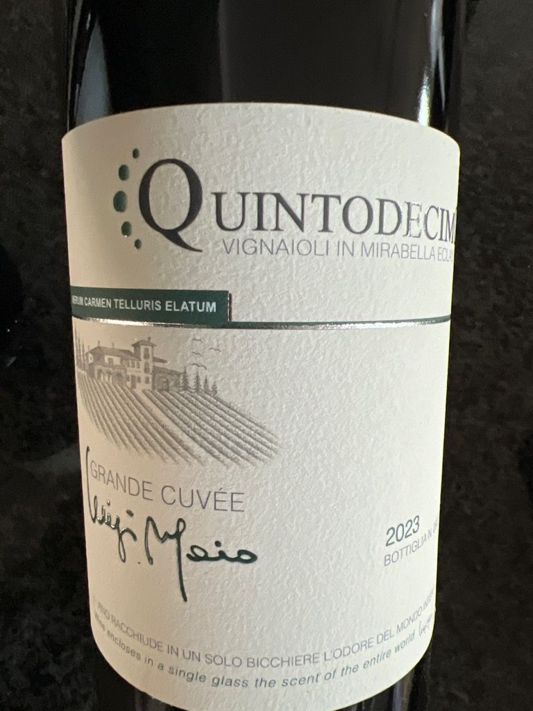 2018 Quintodecimo Grande Cuvée Luigi Moio, Italy, Campania, Irpinia ...