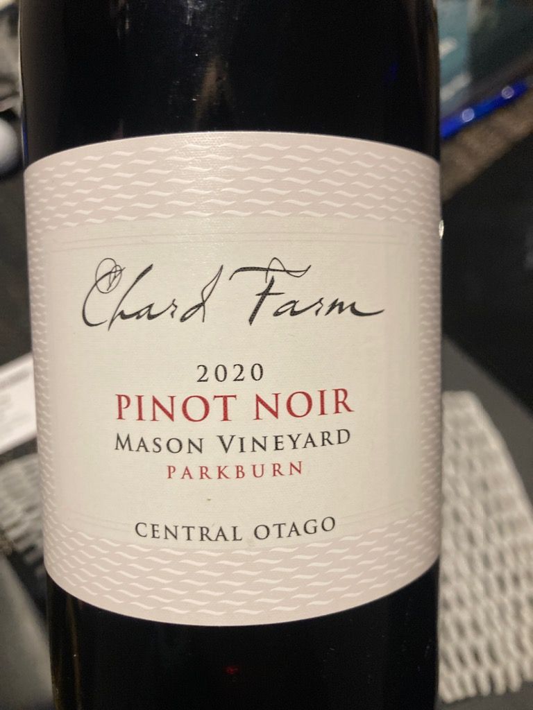 2021 Chard Farm Pinot Noir Mason Vineyard, New Zealand, South Island ...