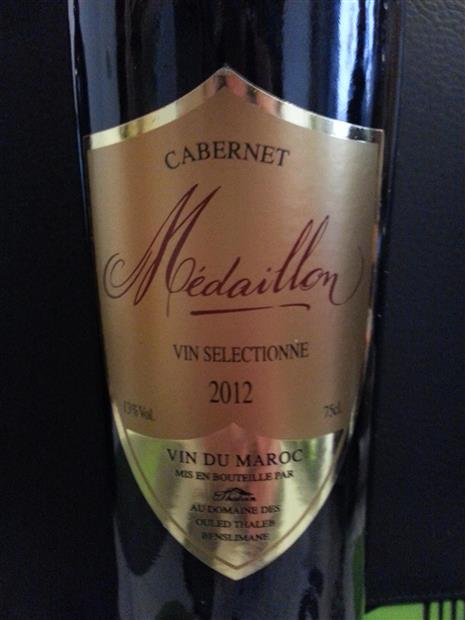 2009 Medaillon Cabernet Sauvignon Vin Vieux Grand Reserve, Morocco ...