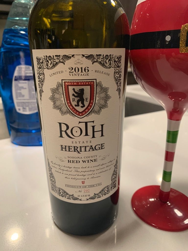 2016 Roth Estate Heritage, USA, California, Sonoma County - CellarTracker