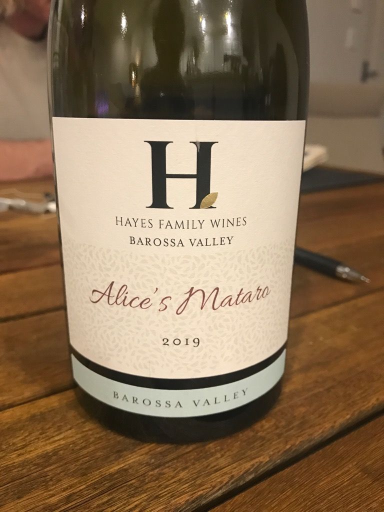 2021 Hayes Family Wines Mataro Alice's, Australia, South Australia ...