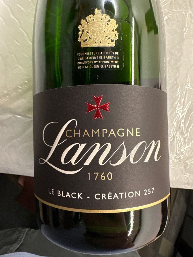NV Lanson Champagne Le Black Création 257, France, Champagne ...