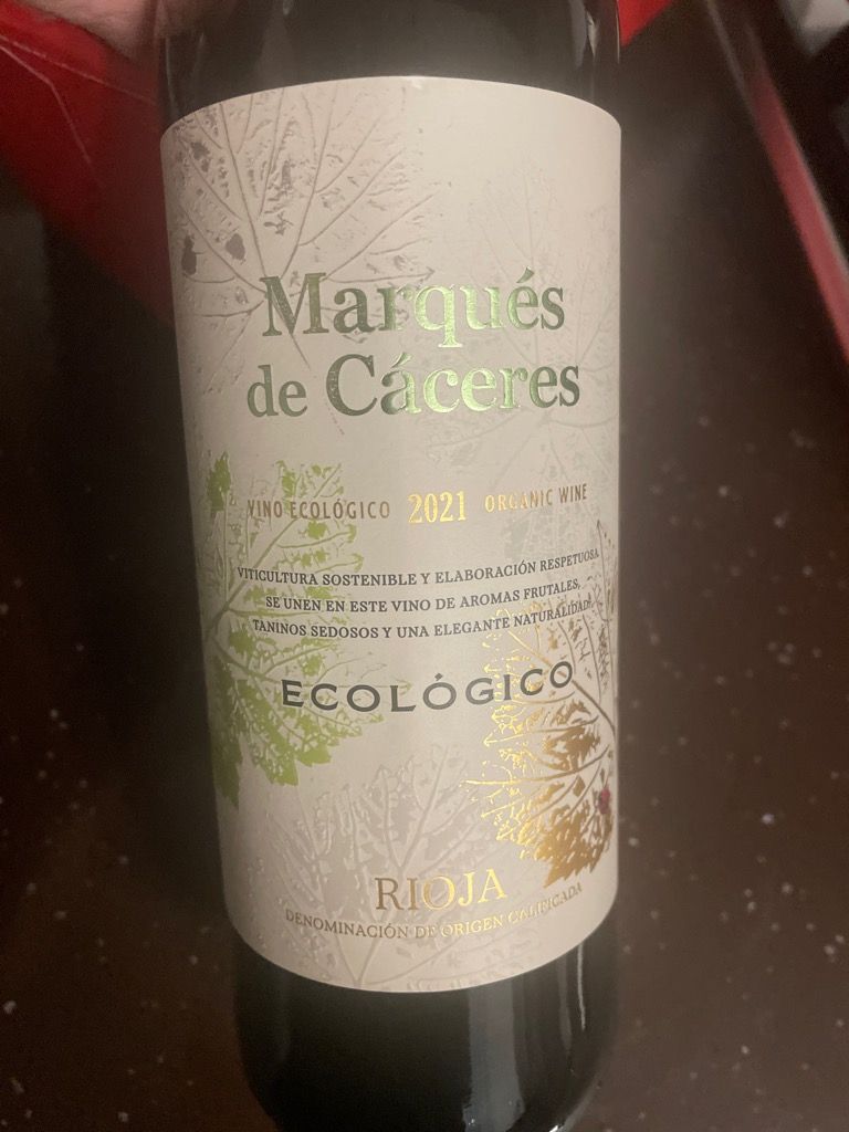 2021 Marqués de Cáceres Rioja Vino Ecólogico Bio, Spain, La Rioja ...