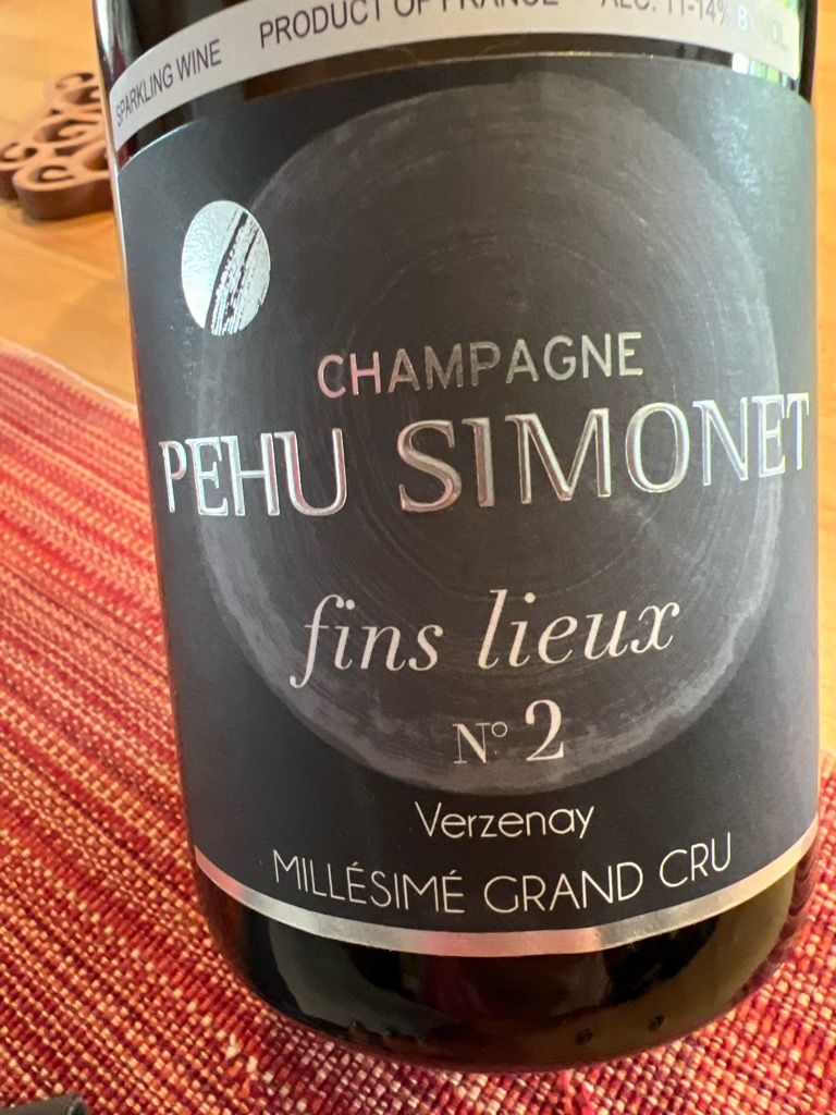 2013 Pehu Simonet Champagne Grand Cru Fins Lieux No 2 Verzenay, France ...