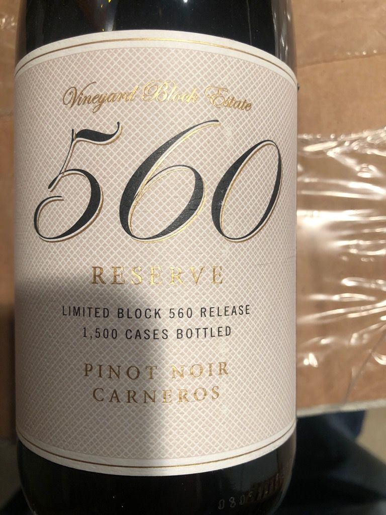 2017 Vineyard Block Estate Pinot Noir Block 560 Reserve, USA ...