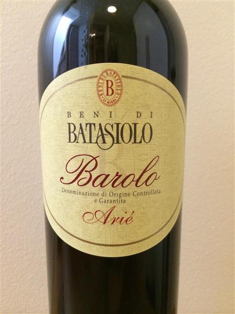 2007 Beni di Batasiolo Barolo Arié, Italy, Piedmont, Langhe, Barolo ...