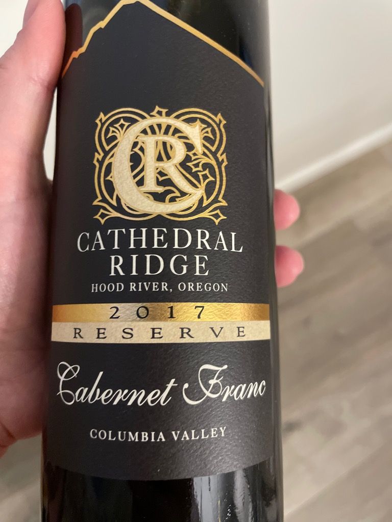 2017 Cathedral Ridge Cabernet Franc, USA, Oregon, Columbia Valley ...