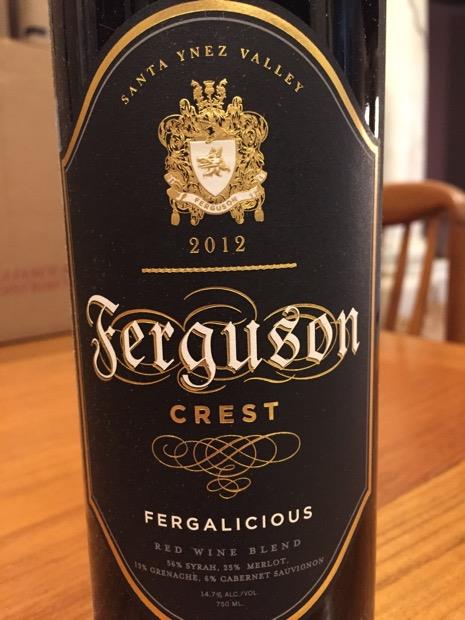 2012 Ferguson Crest Fergalicious, USA, California, Central Coast, Santa ...