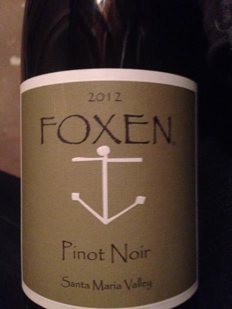 2012 Foxen Pinot Noir Santa Maria Valley, USA, California, Central ...