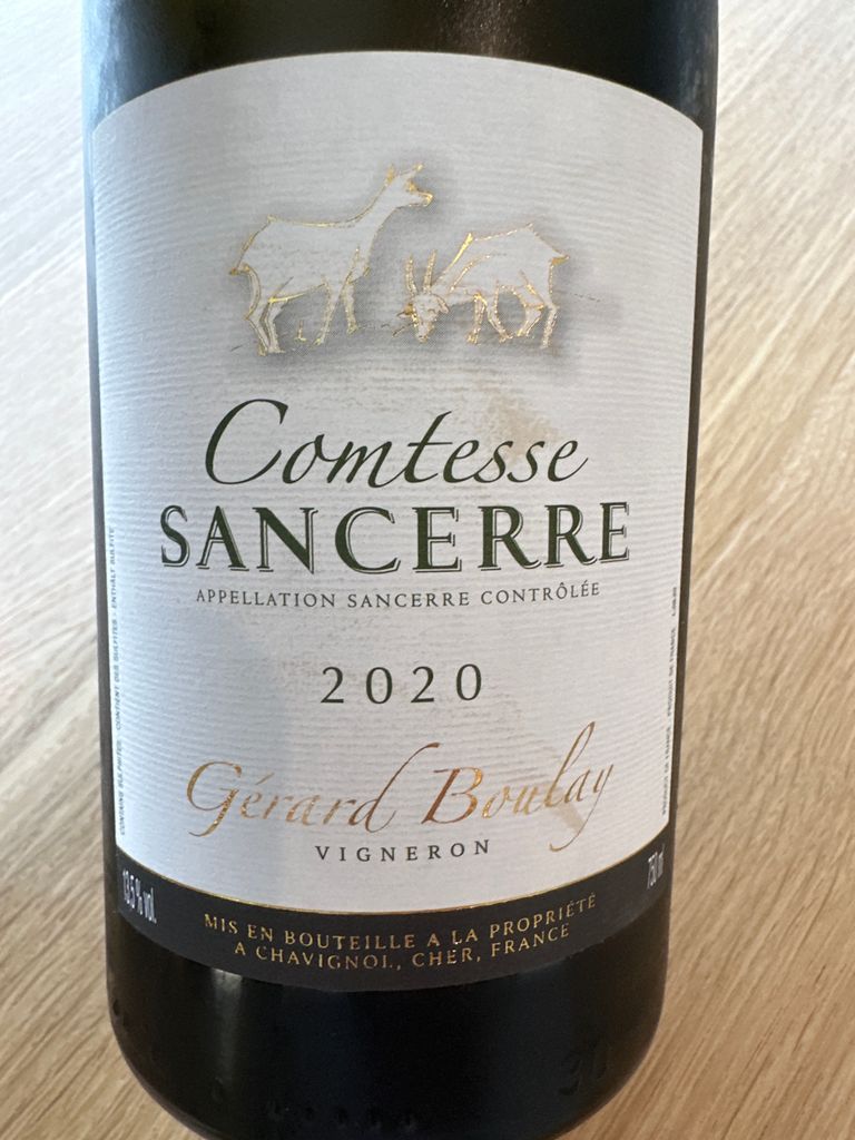 2020 Gérard Boulay Sancerre La Comtesse, France, Loire Valley, Upper ...