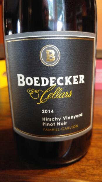2014 Boedecker Cellars Pinot Noir Hirschy, USA, Oregon, Willamette ...