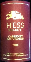 2008 The Hess Collection Cabernet Sauvignon Hess Select, USA ...