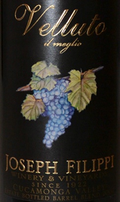 2010 Joseph Filippi Velluto il meglio Estate Bottled, USA, California ...