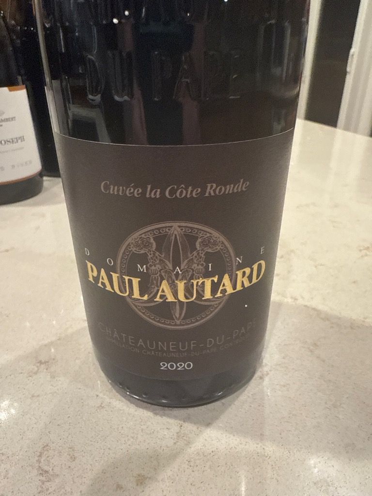 2020 Domaine Paul Autard Châteauneuf-du-Pape Cuvée La Cote Ronde ...