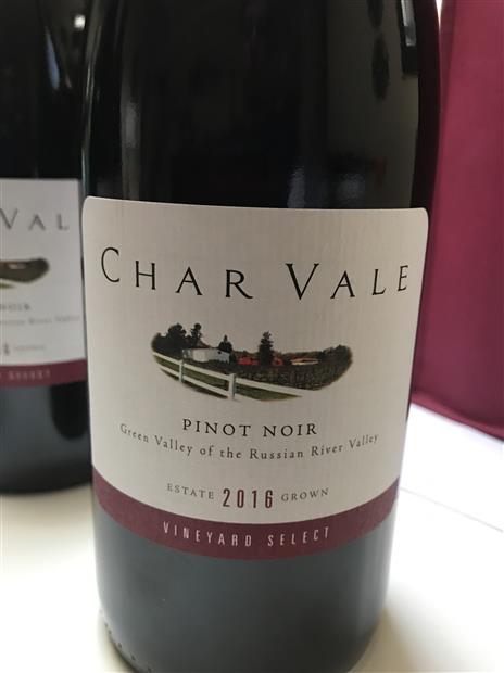 2020 Char Vale Pinot Noir Vineyard Select, USA, California, Sonoma ...