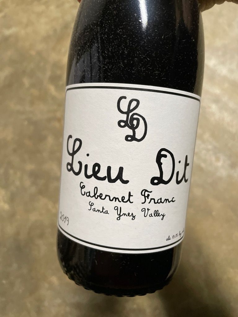 2019 Lieu Dit Cabernet Franc, USA, California, Central Coast, Santa ...