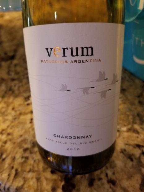 2016 Bodega Del Rio Elorza Chardonnay Verum, Argentina, Patagonia, Río ...