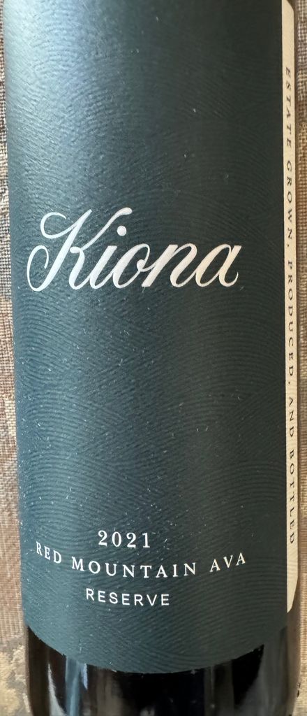 2019 Kiona Cabernet Sauvignon Estate Reserve Kiona Vineyards Red ...