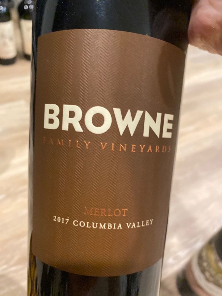 2017 Browne Family Vineyards Merlot, USA, Washington, Columbia Valley ...