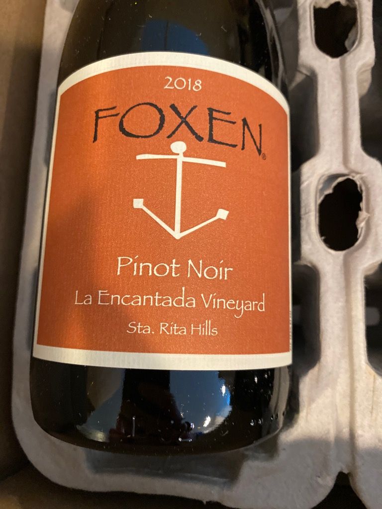 2018 Foxen Pinot Noir La Encantada Vineyard, USA, California, Central ...