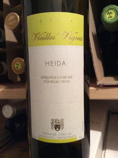 2016 Fernand Cina Heida Vieille Vigne, Switzerland, Valais ...