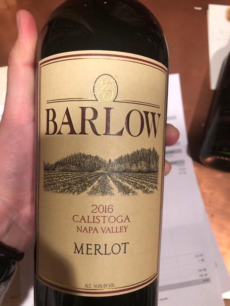 2016 Barlow Vineyards Merlot, USA, California, Napa Valley, Calistoga ...