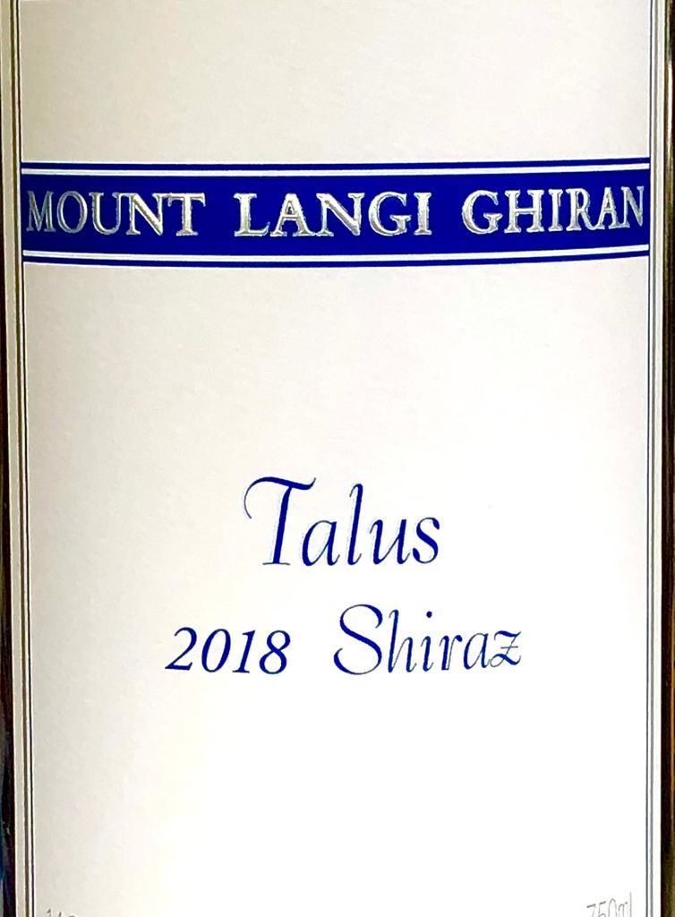 2018 Mount Langi Ghiran Shiraz Talus, Australia, Victoria, Western ...