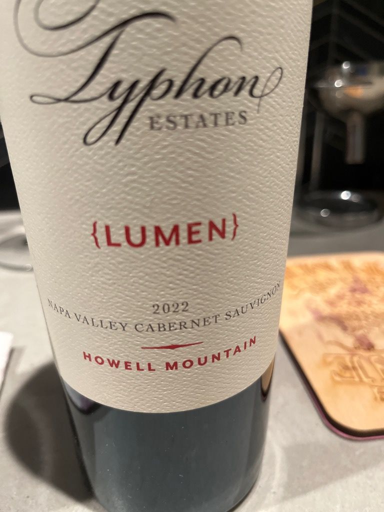2022 Typhon Estates Cabernet Sauvignon Lumen, USA, California, Napa ...
