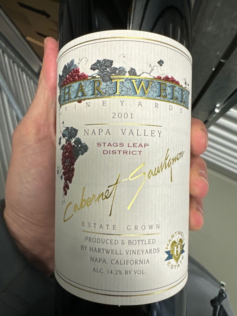 2000 Hartwell Vineyards Cabernet Sauvignon Estate Reserve, USA ...