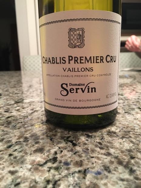 2015 Domaine Servin Chablis 1er Cru Vaillons, France, Burgundy, Chablis ...