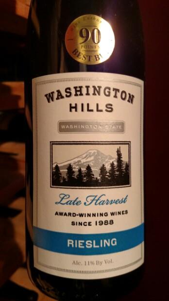 2011 Washington Hills Late Harvest Riesling, USA, Washington, Columbia ...