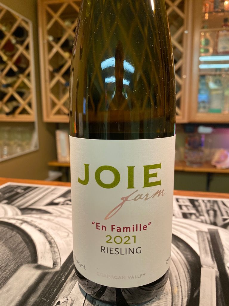 2021 JoieFarm Riesling "En Famille", Canada, British Columbia, Okanagan ...