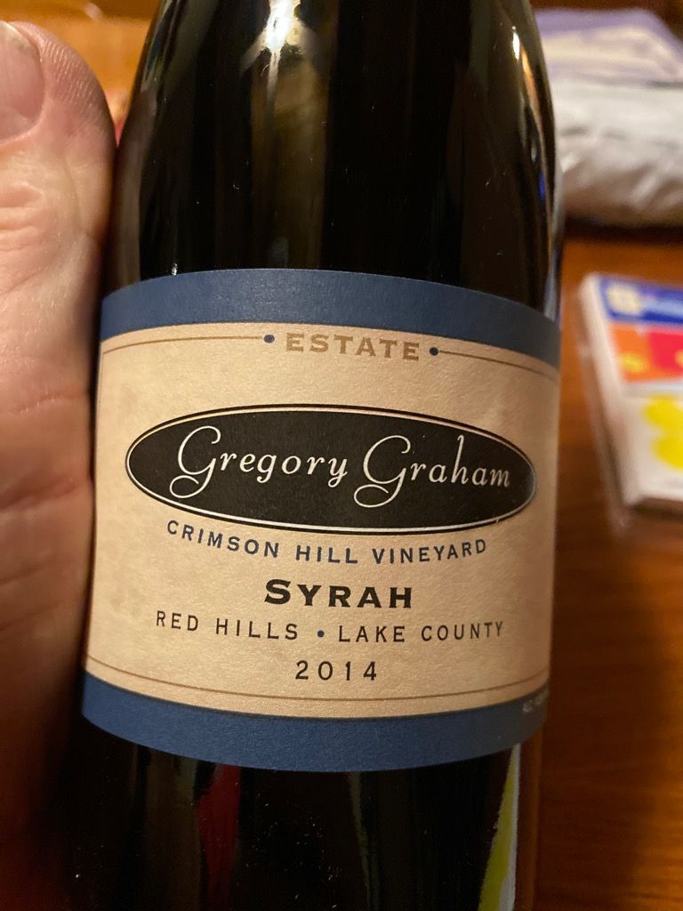2016 Gregory Graham Syrah Estate Crimson Hill, USA, California, North ...