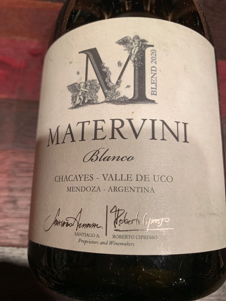 2021 Matervini Blanco, Argentina, Mendoza - CellarTracker