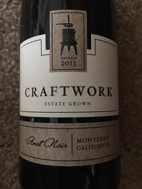 2013 Craftwork Pinot Noir, USA, California, Central Coast, Monterey ...