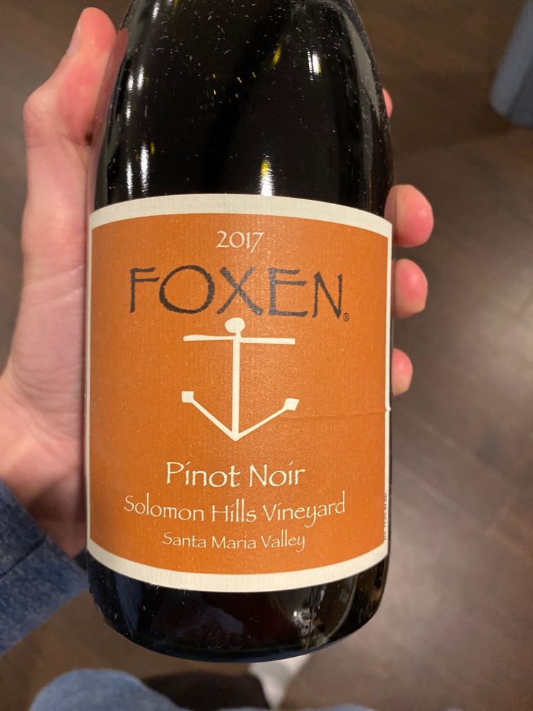 2017 Foxen Pinot Noir Solomon Hills, USA, California, Central Coast ...