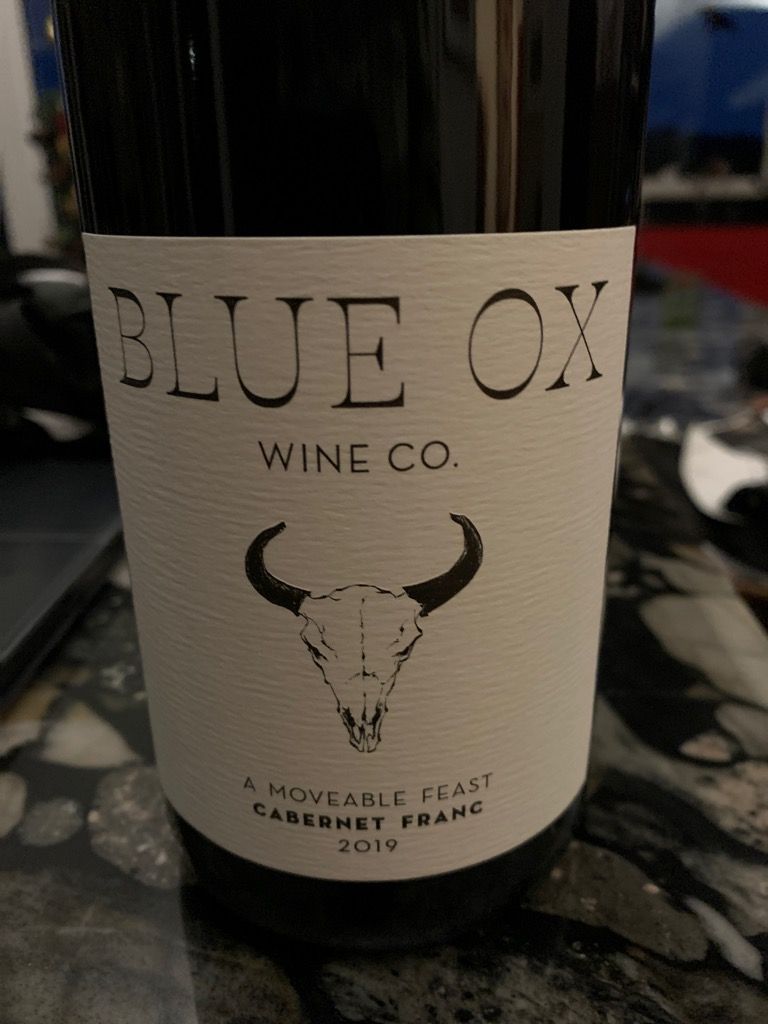 2019 Blue Ox Wine Co Cabernet Franc A Moveable Feast Santa Ynez Valley ...
