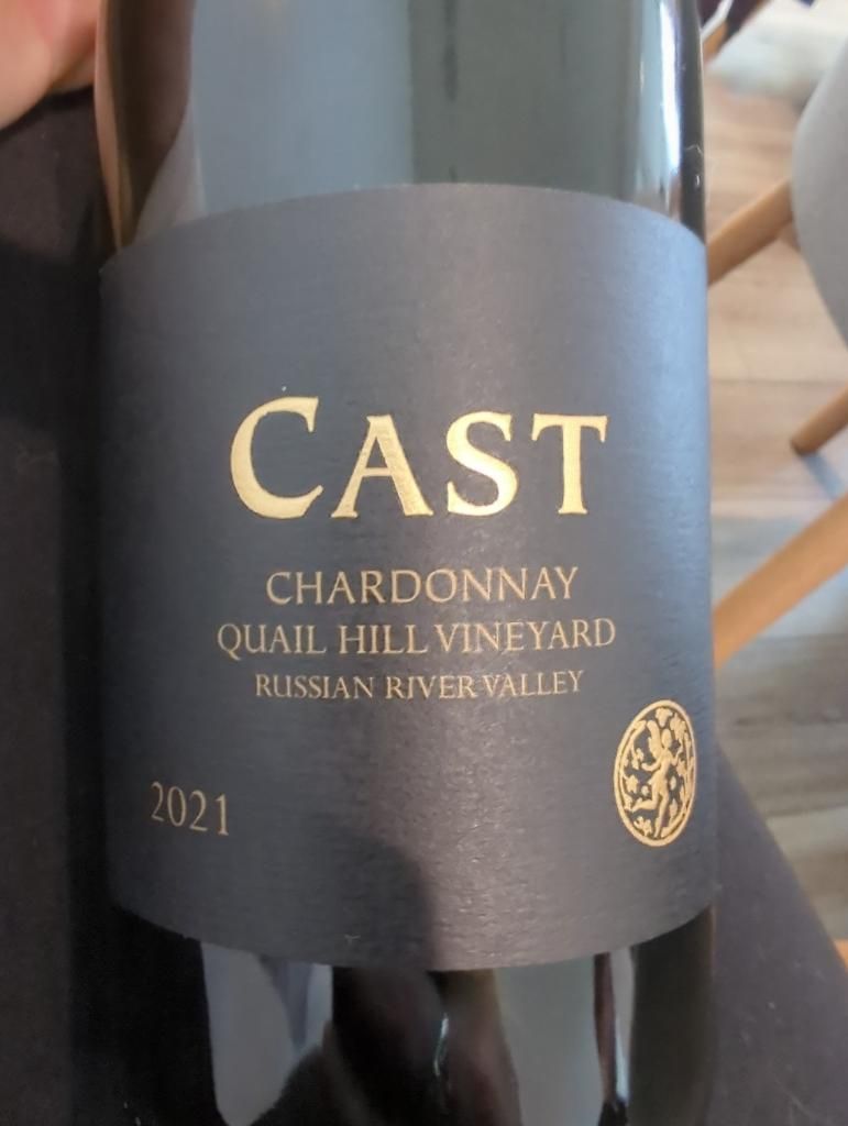 2022 Cast Wines Chardonnay Quail Hill, USA, California, Sonoma County ...