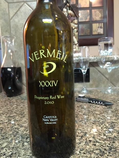 2010 Vermeil Wines XXXIV Proprietary Red, USA, California, Napa Valley ...
