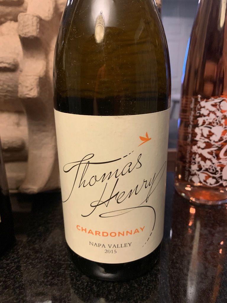 2015 Thomas Henry Wines Chardonnay Napa Valley, USA, California, Napa ...