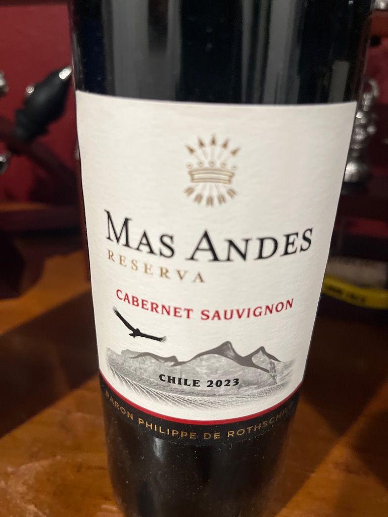 2023 Baron Philippe de Rothschild Cabernet Sauvignon Mas Andes Gran ...
