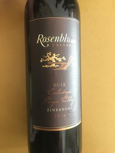 2014 Rosenblum Cellars Zinfandel RC12, USA, California, Napa Valley ...