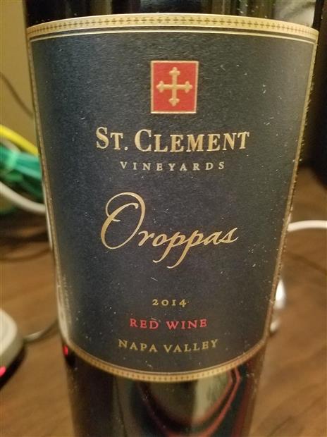 2014 St. Clement Oroppas, USA, California, Napa Valley - CellarTracker