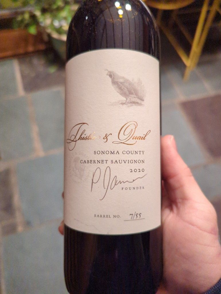 2020 Thistle & Quail Cabernet Sauvignon, USA, California, Sonoma County ...