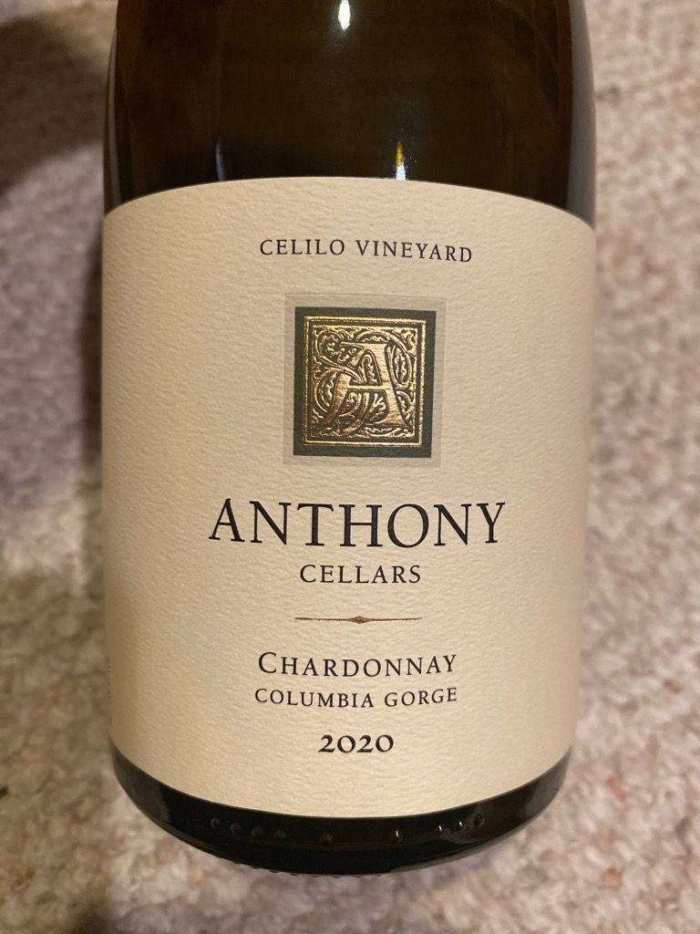 2020 Anthony Cellars Chardonnay Celilo Vineyard, USA, Oregon/Washington ...