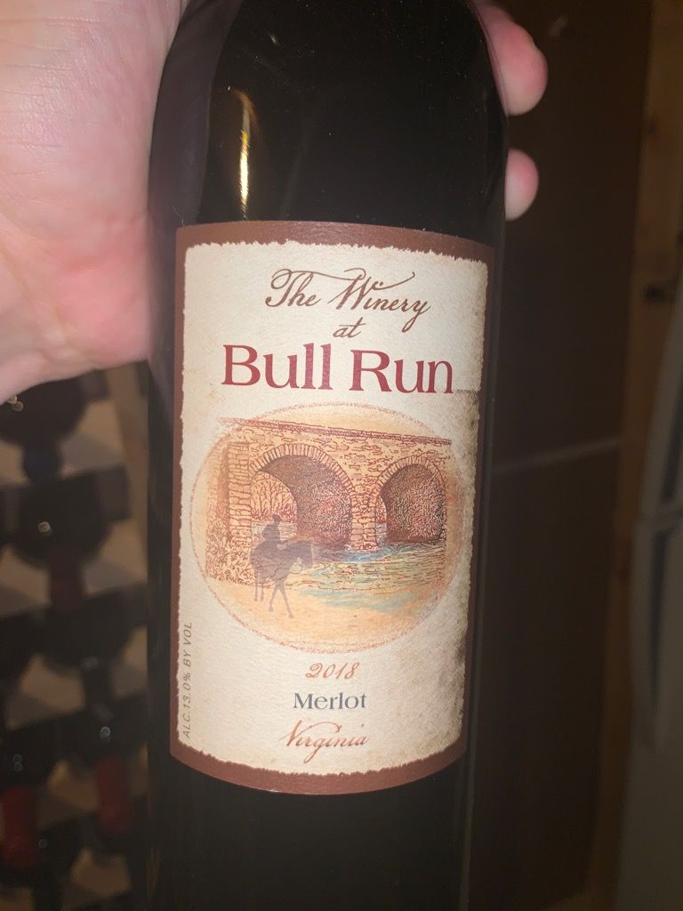 2018 The Winery at Bull Run Merlot, USA, Virginia, Northern Virginia ...