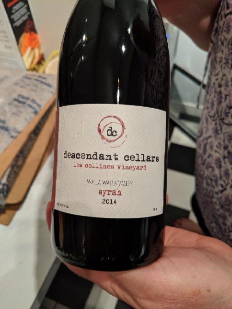 2014 Descendant Cellars Syrah Les Collines Vineyard, USA, Washington ...