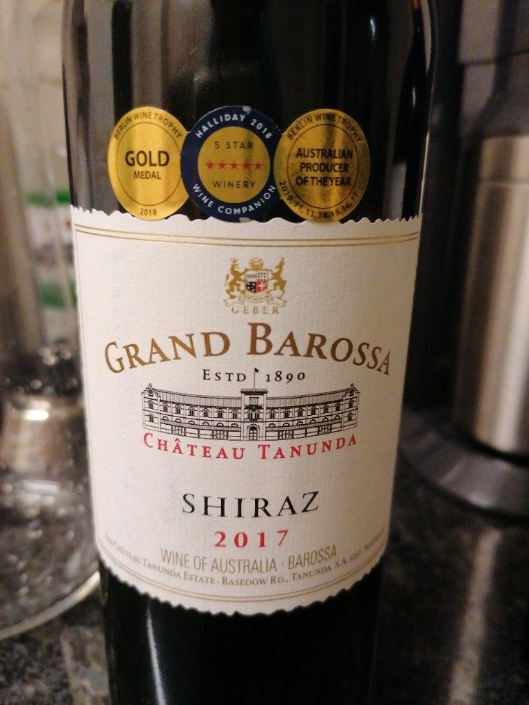 2017 Chateau Tanunda Shiraz Grand Barossa, Australia, South Australia ...