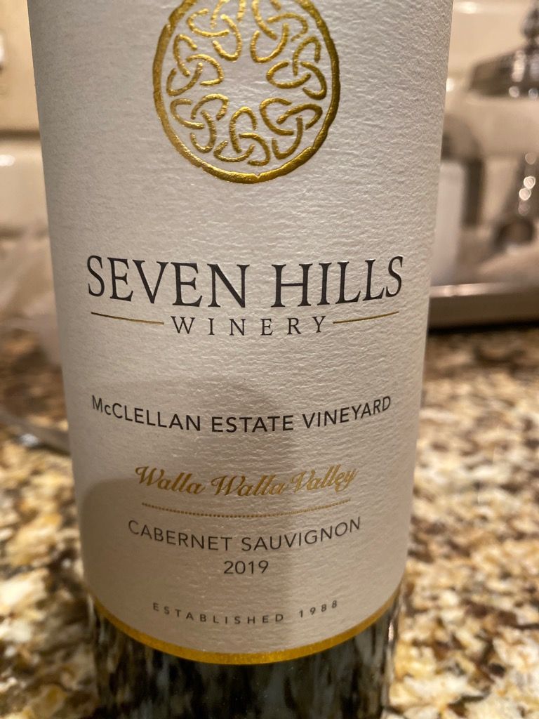 2019 Seven Hills Winery Cabernet Sauvignon McClellan Estate Vineyard, USA, Washington, Columbia ...
